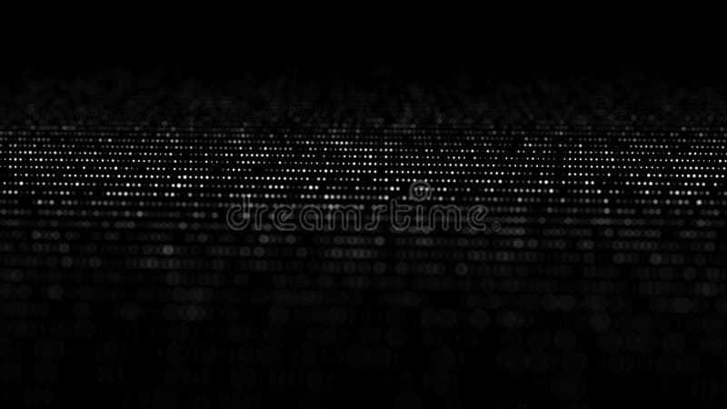 Network Connection Structure. Technological Black Background. Big Data ...