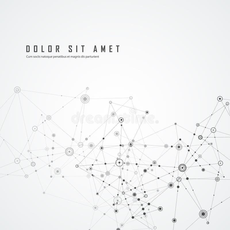 Network Connection Structure On White Background Vector Network Concept Stock Illustration