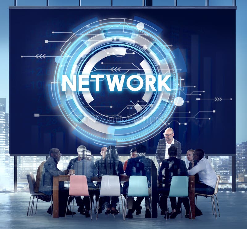 Network Connection System Social Computer Domain Concept Stock Photo ...