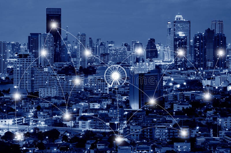 Network and Connection Technology Concept of Asiatique the River Stock ...