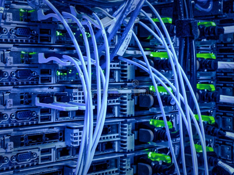 Network Connection Technology with Network Switch Router, Ethernet ...