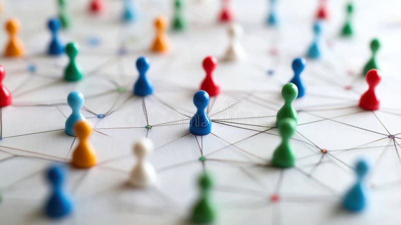 Network Connection Visualization. AI Generated Stock Illustration ...