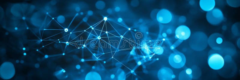 Network Connections Background. Bright Connected Nodes and Lines ...