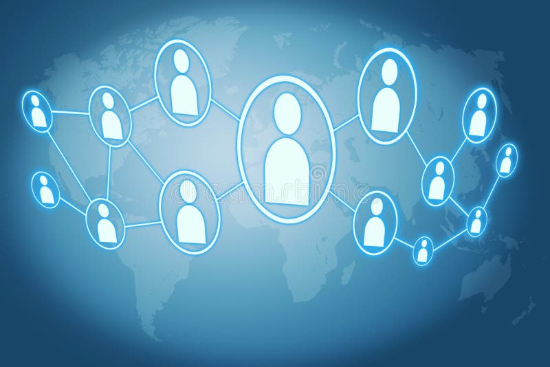 Network Connections Concept Stock Illustration - Illustration of ...