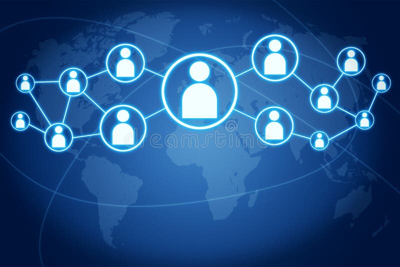 Network Connections Concept Stock Illustration - Illustration of ...