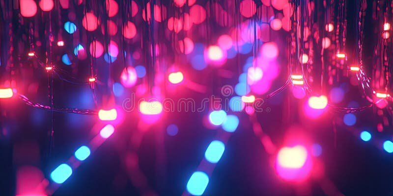Network Connections Glowing Lights Technology Background, Futuristic ...