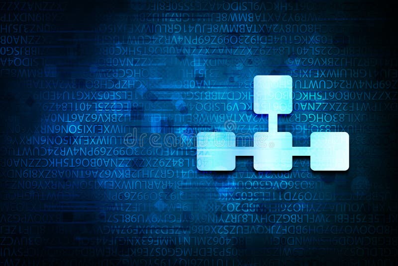 Network Connections Icon Abstract Blue Background Illustration Design ...