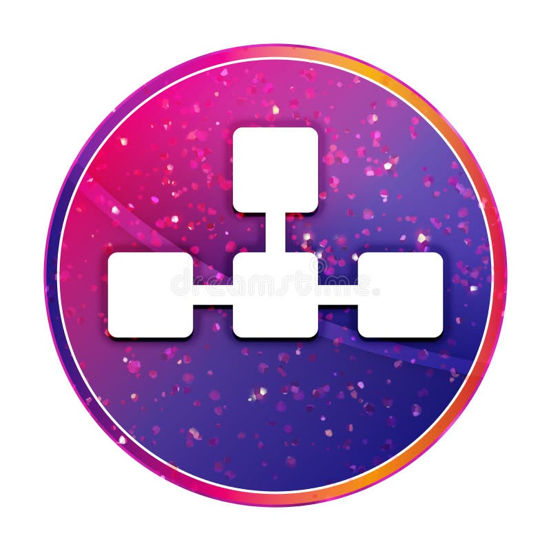 Network Connections Icon Creative Trendy Colorful Round Button ...