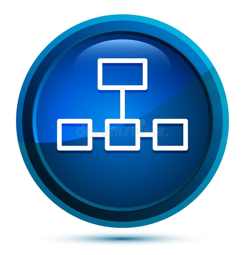 Network Connections Icon Elegant Blue Round Button Illustration Stock ...