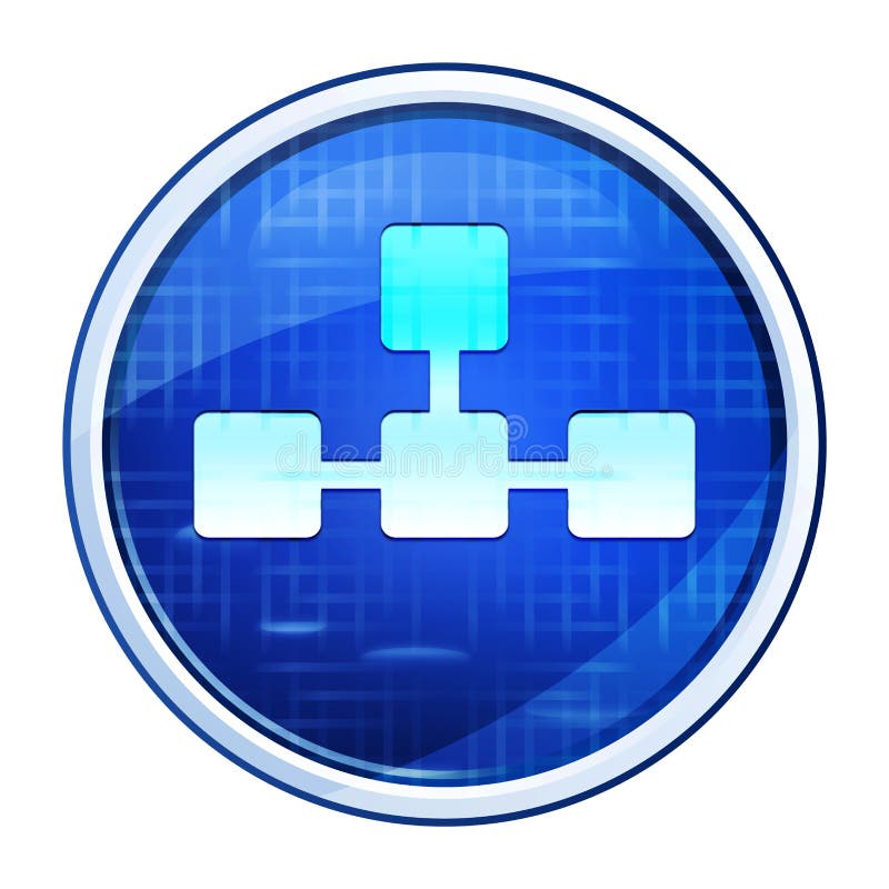 Network Connections Icon Futuristic Blue Round Button Vector ...