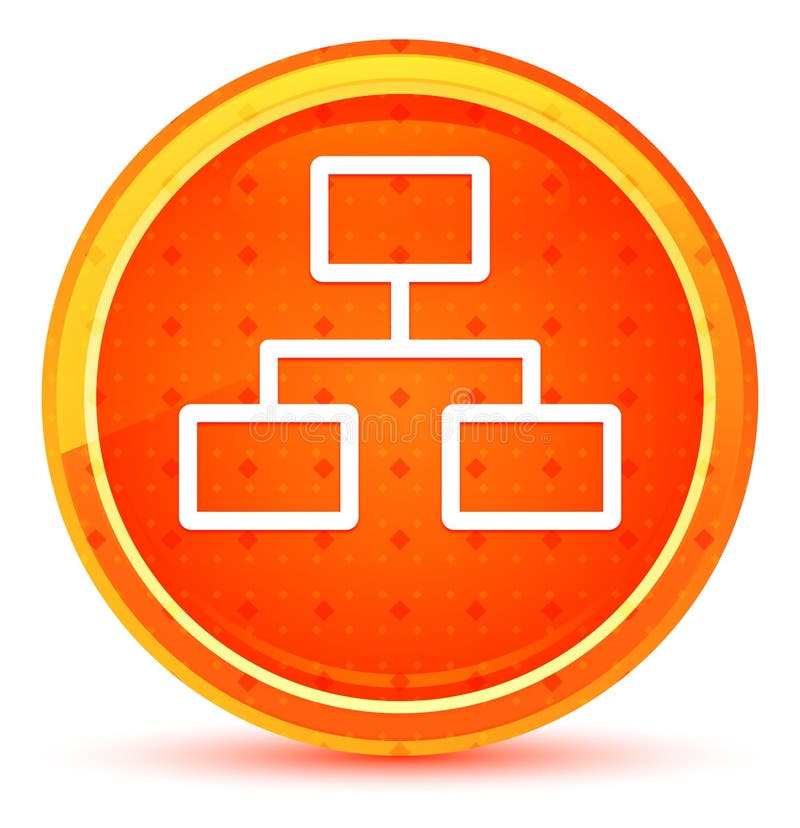 Network Connections Icon Natural Orange Round Button Stock Illustration ...