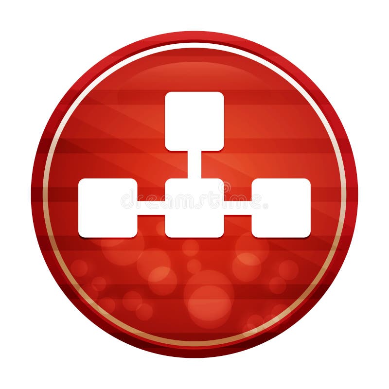 Network Connections Icon Realistic Diagonal Motion Red Round Button ...