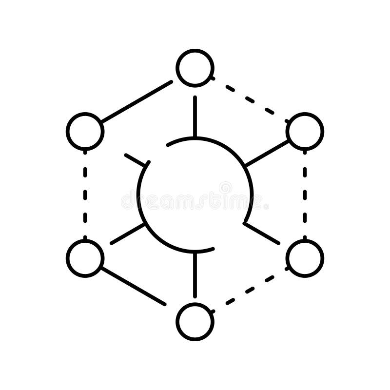 Network Connections Icon Vector Set. Internet Illustration Sign ...