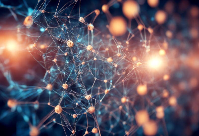 Network Connections Neural Social Illustration Intelligence 3d Mesh ...