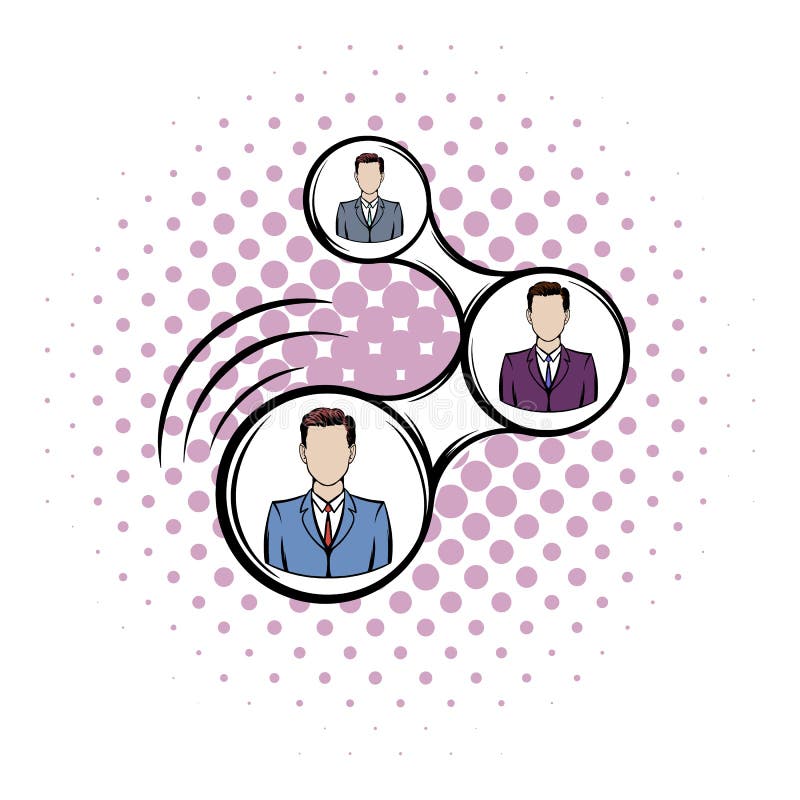 Network Connections between People Icon Cartoon Stock Vector ...