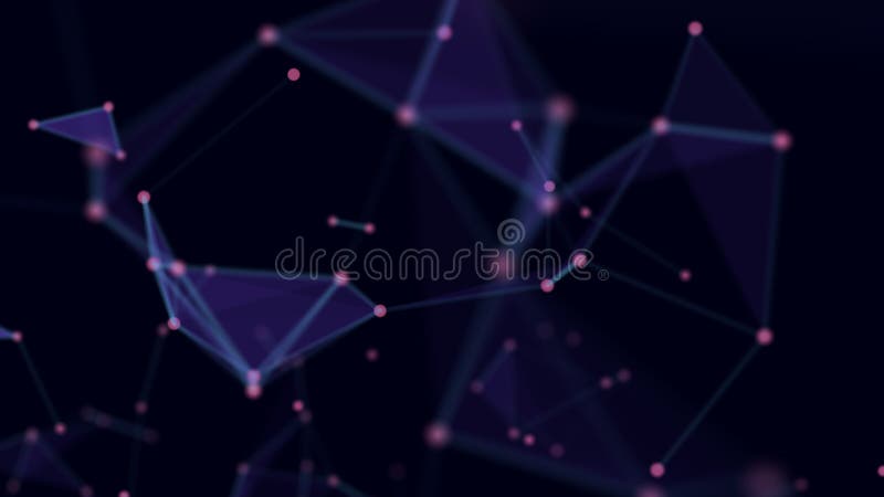 Abstract Technology Background. Network Connections with Points and ...