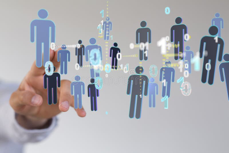 A Network Connections Team Working and Interacting Stock Photo - Image ...