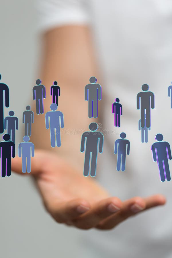 A Network Connections Team Working and Interacting Stock Photo - Image ...