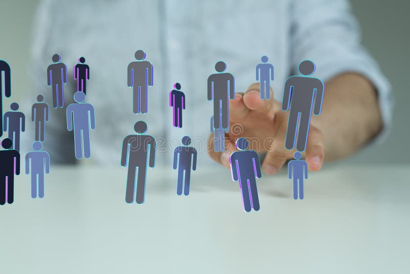 A Network Connections Team Working and Interacting Stock Image - Image ...