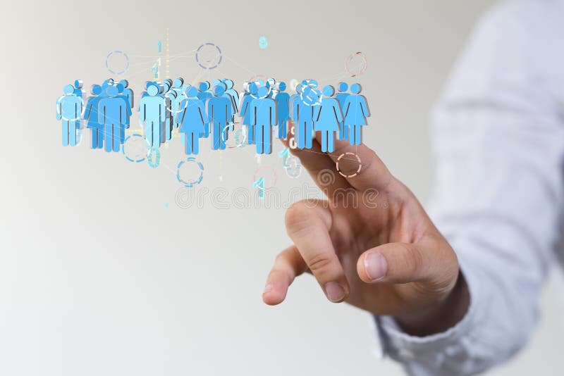 A Network Connections Team Working and Interacting Stock Photo - Image ...