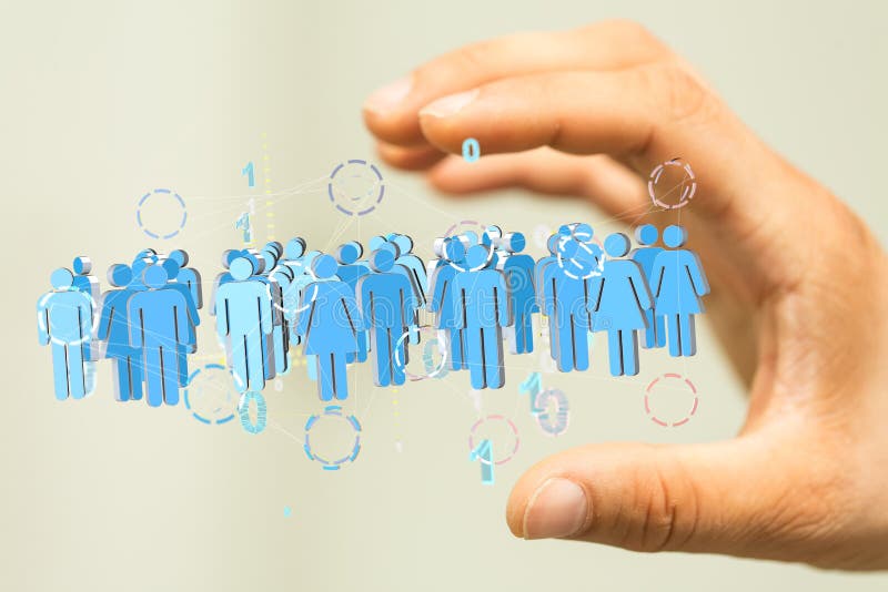 A Network Connections Team Working and Interacting Stock Image - Image ...