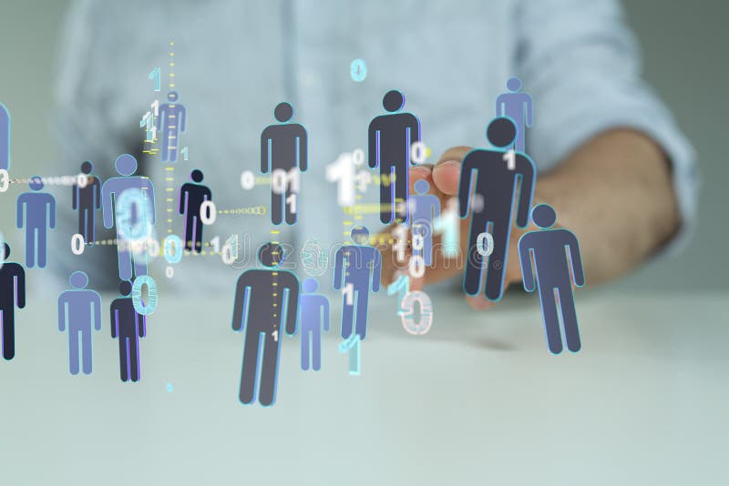 A Network Connections Team Working and Interacting Stock Image - Image ...