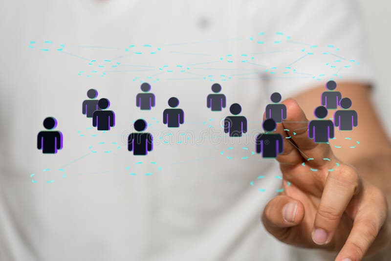 A Network Connections Team Working and Interacting Stock Photo - Image ...