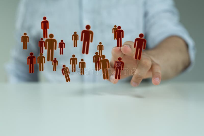 A Network Connections Team Working and Interacting Stock Photo - Image ...