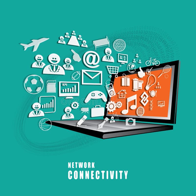 Network Connectivity Concept Vector Stock Vector - Illustration of ...