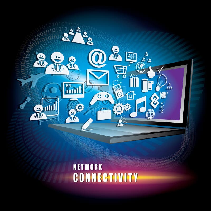 Network Connectivity Concept Vector Stock Vector - Illustration of ...