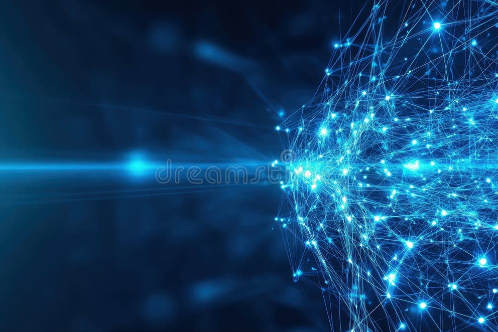 Network Connectivity Lights Simulate Modern Digital Data Transmission ...