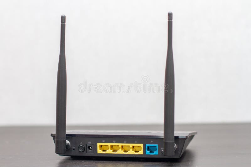 Network Connectors Wifi Wireless Router on Office Stock Photo - Image ...