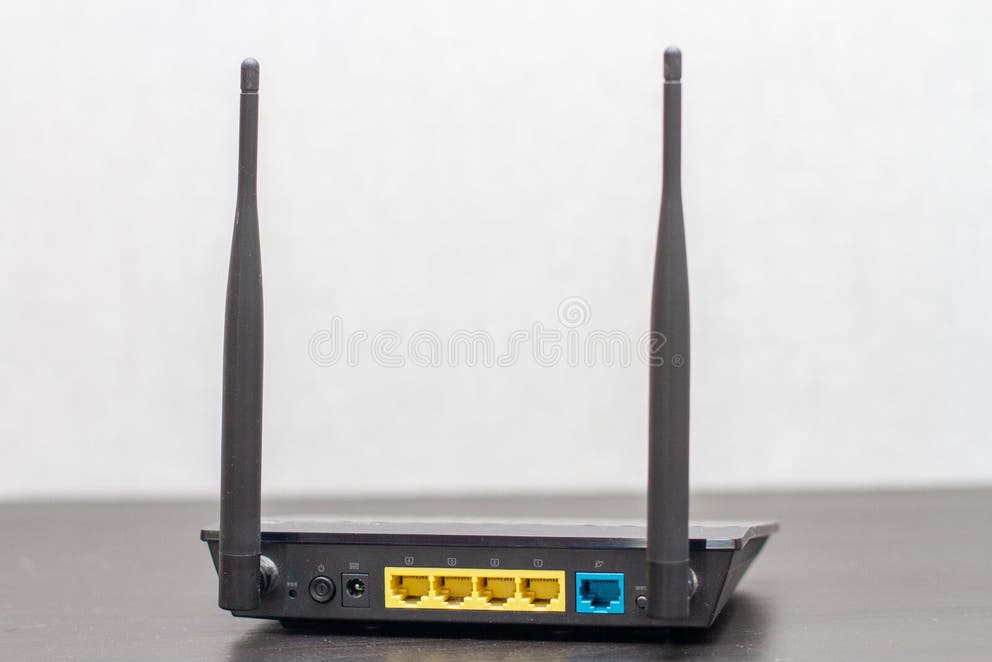 Network Connectors Wifi Wireless Router on Office Stock Photo - Image ...
