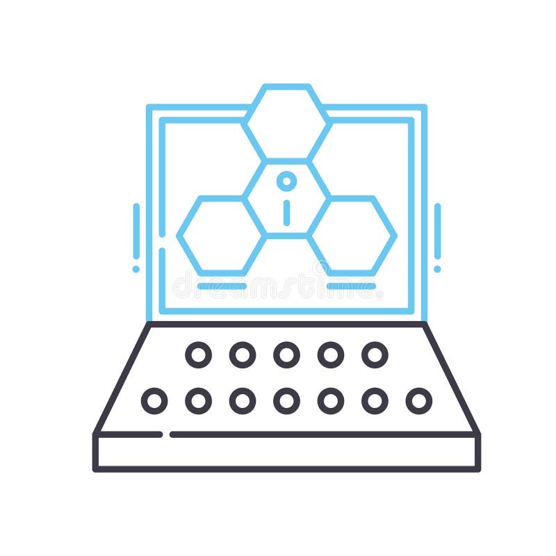 Network Control Line Icon, Outline Symbol, Vector Illustration, Concept ...