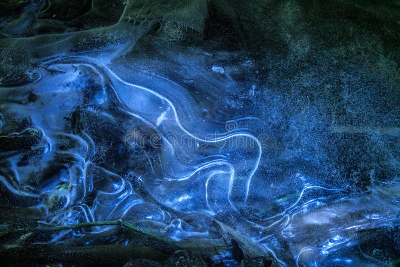 Network of Cracks in Thick Solid Frozen Layer of Ice with Shining Light ...