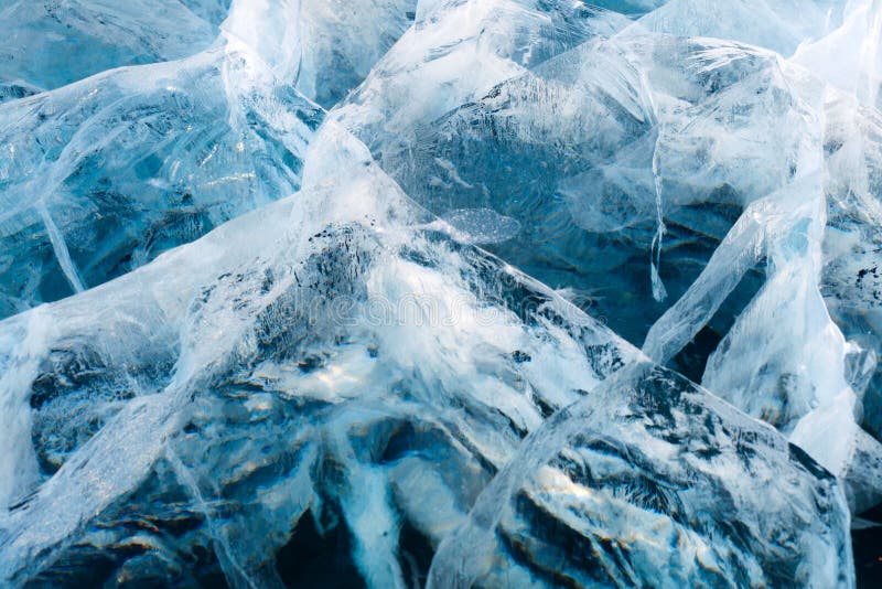 Network of Cracks in Thick Solid Layer of Ice Stock Photo - Image of ...