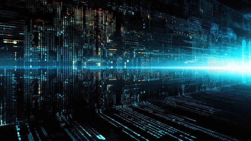 Network Cyberspace Tech Background Stock Illustration - Illustration of ...