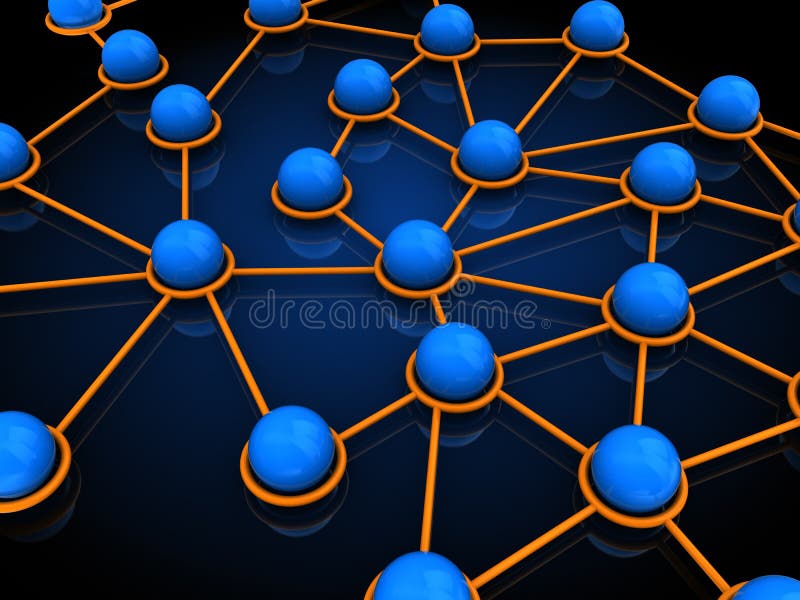 3d ball network blue black stock illustration. Illustration of ...