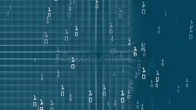 Network Data Binary on Blue Grid Background Animation Stock Video - Video of zero, bits: 253839907