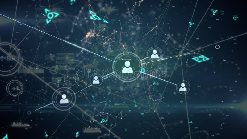 Network of Data and Connections Stock Footage - Video of graphic ...