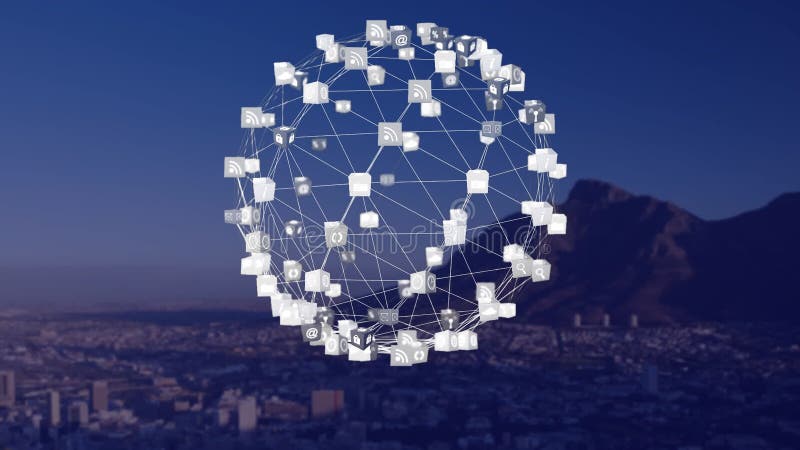 Network of Data and Connections Stock Footage - Video of generated ...