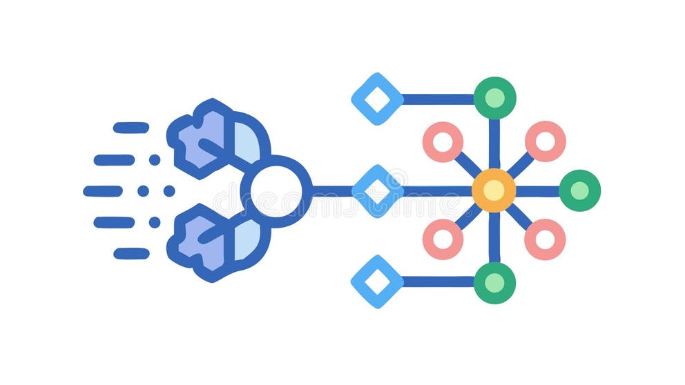 Network Data Flow Icon for Digital Connectivity, Vector Design ...