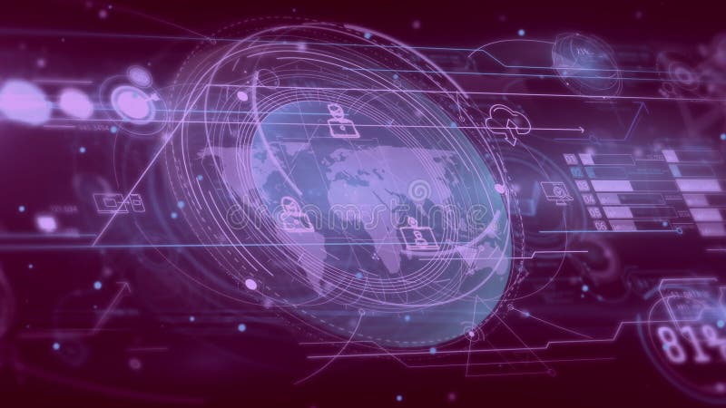 Network Data Flow in Infographics in 3D Space Stock Video - Video of ...