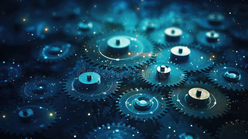 Network data gears stock illustration. Illustration of management ...