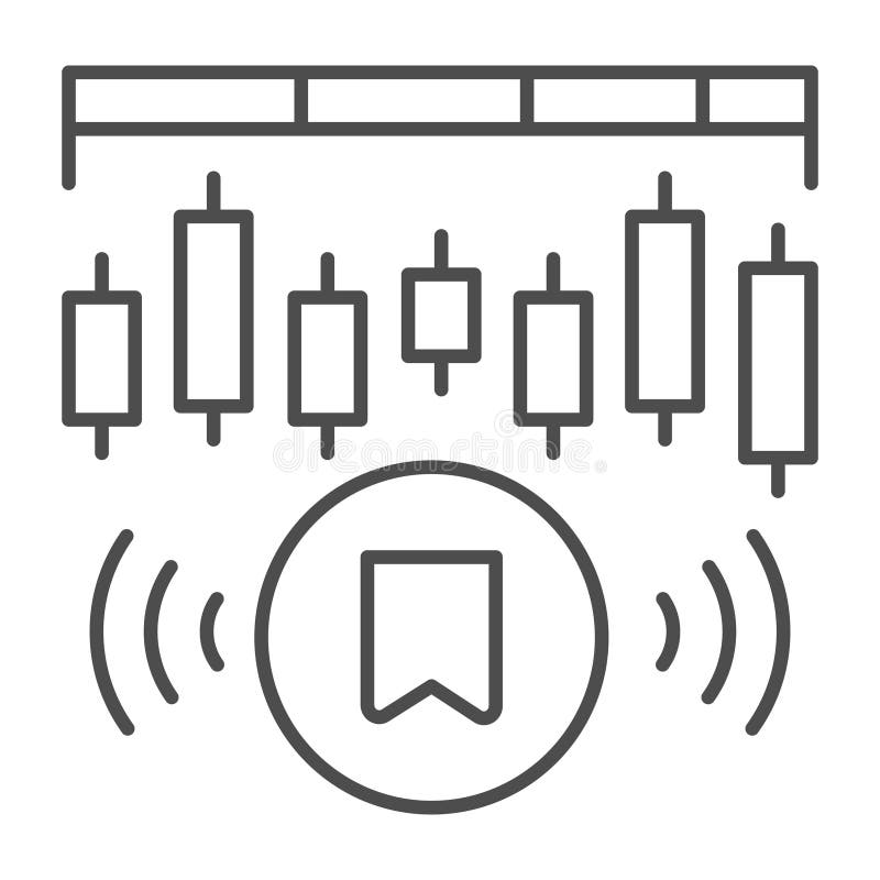 Network Data with Marker Thin Line Icon, Neural Dataset Concept. Vector ...