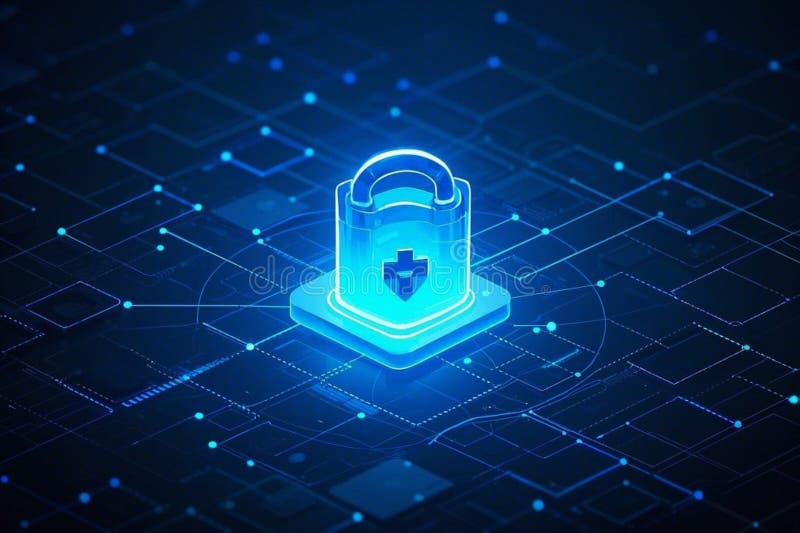 Network Data Protection Background, Cybersecurity Concept Stock ...