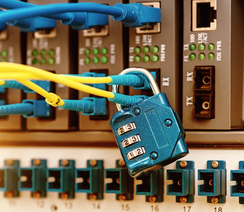Network and Data Protection Concept with Padlock Stock Photo - Image of ...