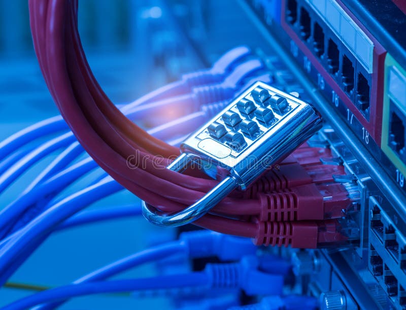 Network and Data Protection Concept with Padlock Stock Image - Image of ...