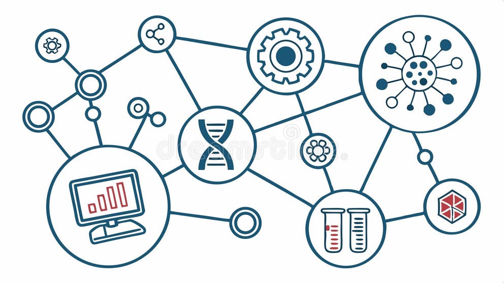 Network Data Science Digital Analysis And Technology Connection Vector Design Generative Ai