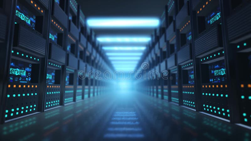 Network and data servers stock footage. Video of business - 172171802